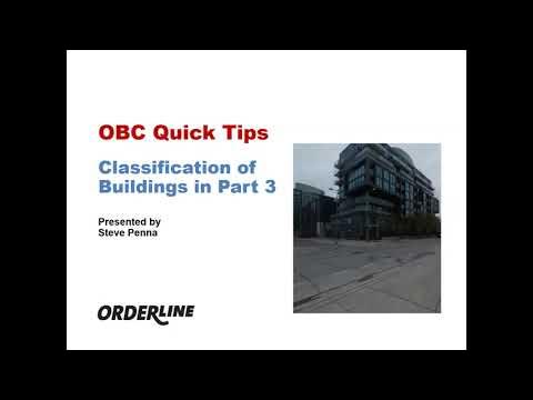 OBC Quick Tips: Classification of Buildings in Part 3 - YouTube