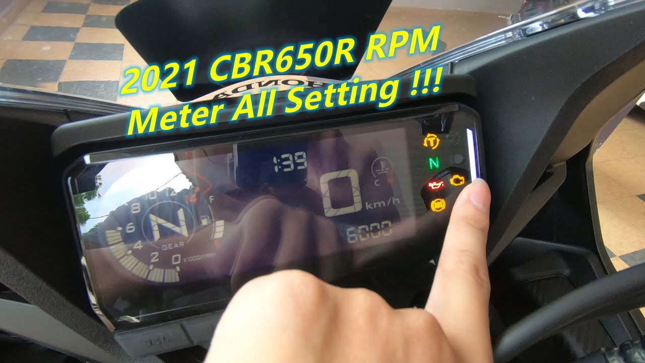 2021 CBR650R Meter All Setting 隐藏设置RPM?【SUB】 - YouTube