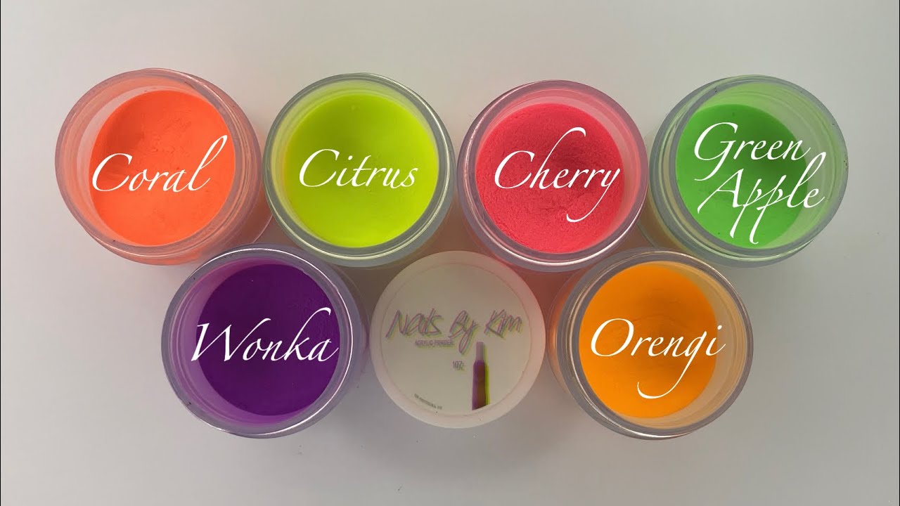Making Colored Acrylic Powder Using Neon Pigments (Swatches + Detailed ...