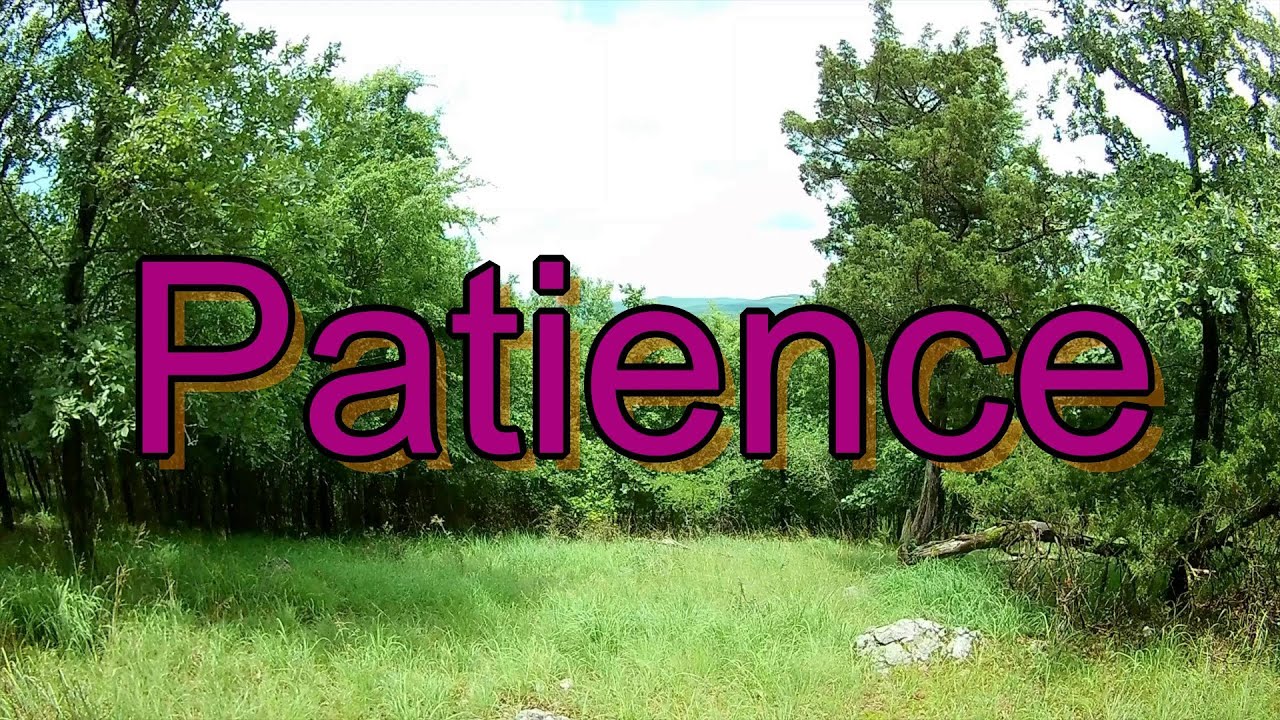 Patience vs Restlessness. Exercise patience, don't practice being ...