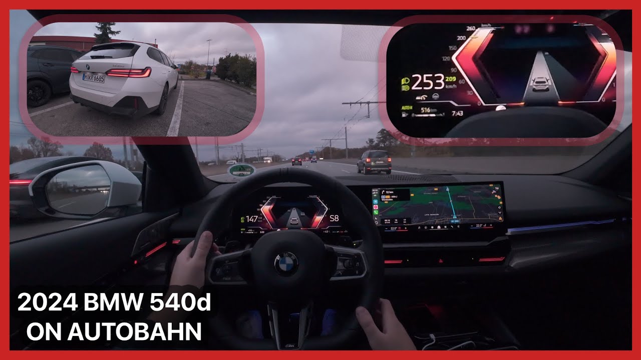 2024 BMW 540d (G60 / G61) DRIVE ON GERMAN AUTOBAHN - YouTube