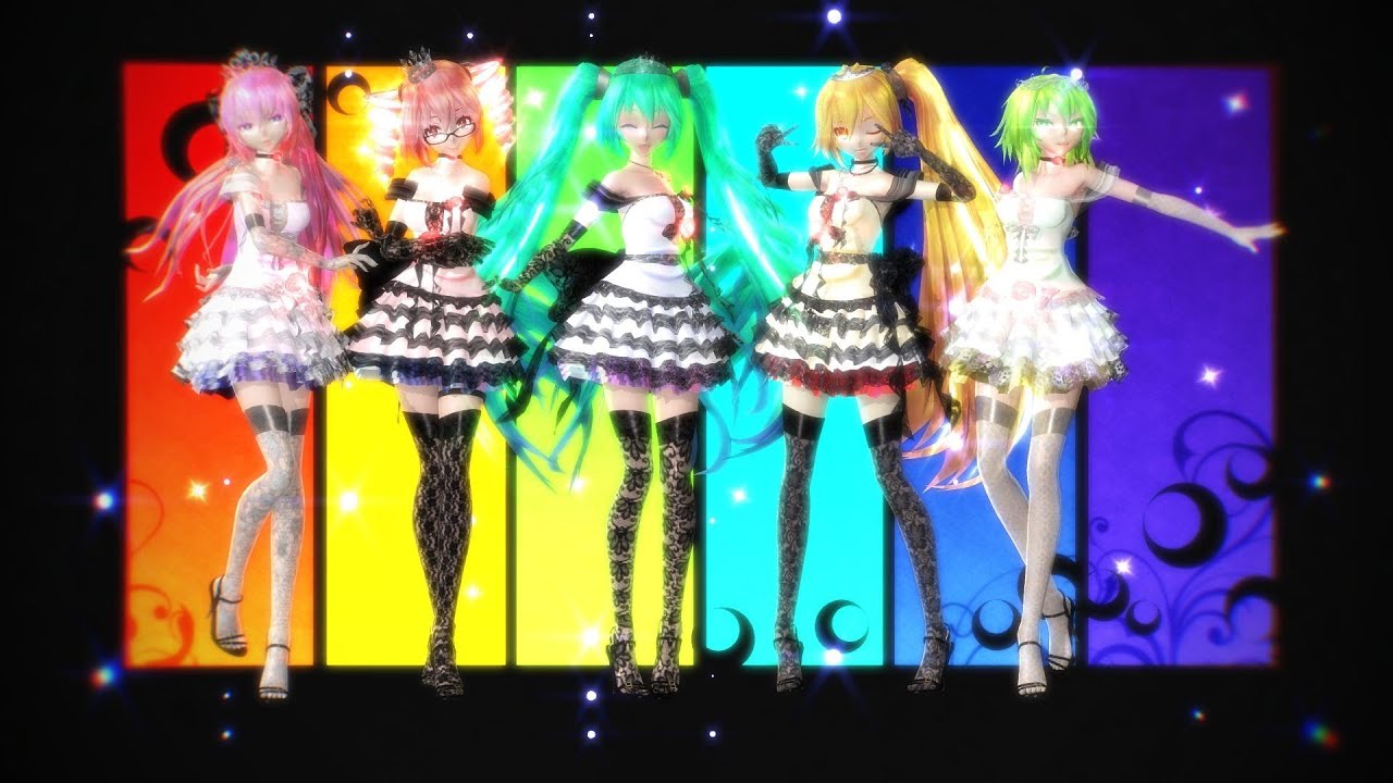 【MMD】 Megu Megu Fire Endless Night 【TDA Lace Dress (ver short)】 HD 720p ...