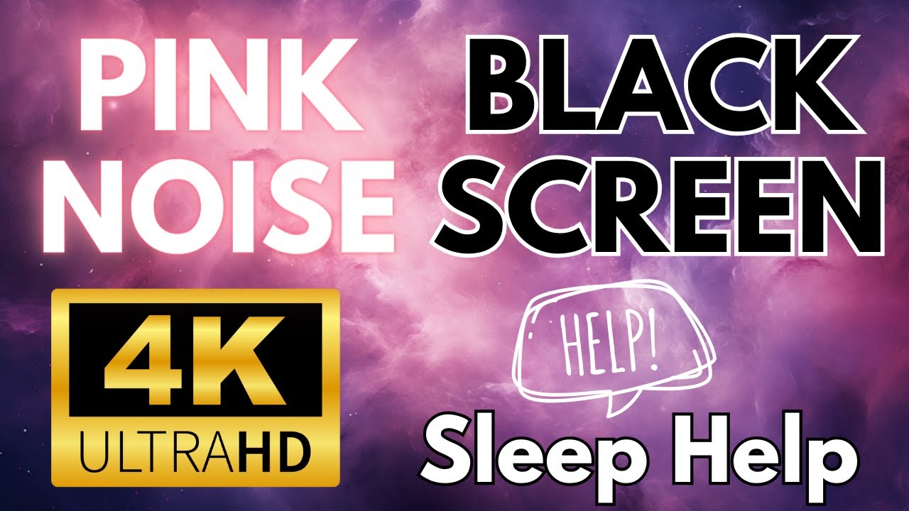 Pink Noise Sleep Solution: Fall Asleep Faster Black Screen 10 Hours ...