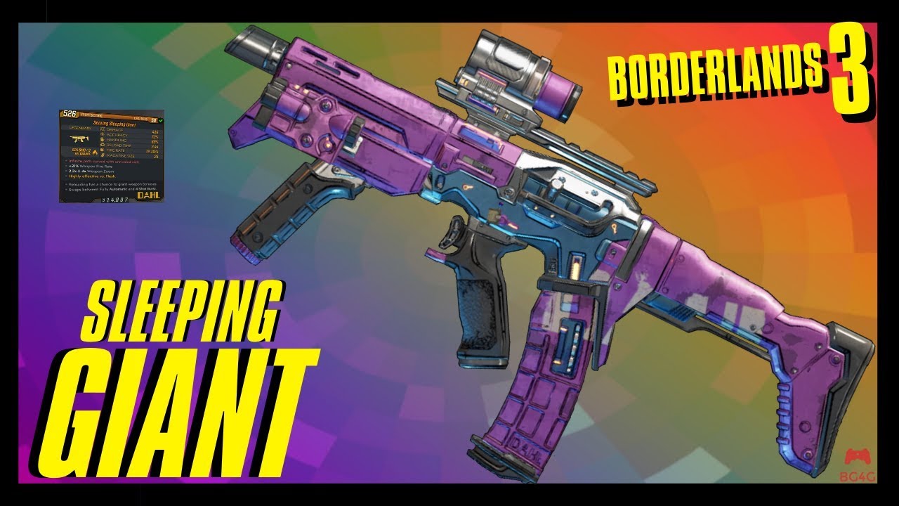 BORDERLANDS 3 - SLEEPING GIANT - LEGENDARY DAHL WEAPON GUIDE- BG4G ...