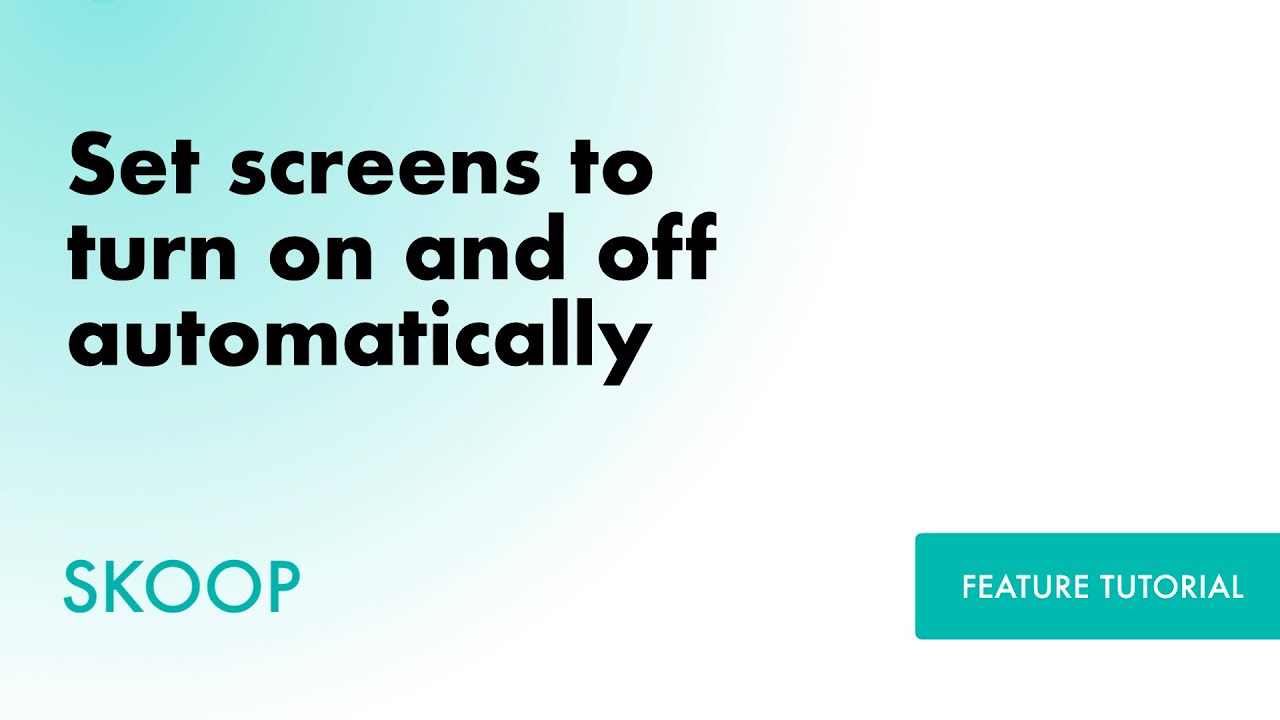How to program a screen to turn on and off at specific times. - YouTube