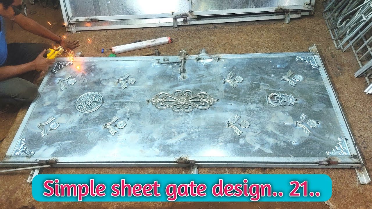 Simple Front Sheet Gate Design.. New Iron Gate Making.. Metal Sheet ...