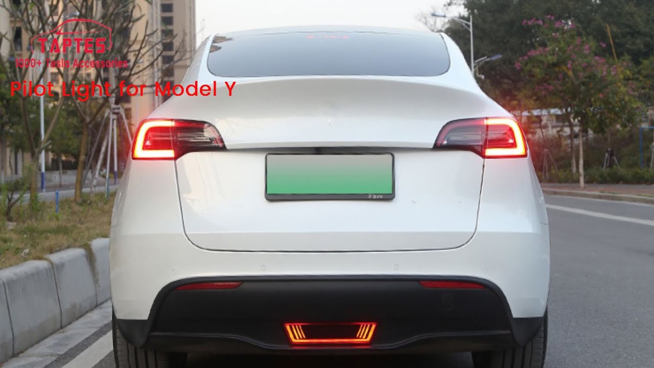 TAPTES Tesla Pilot Light Rear Bumper Fog Light for Model Y Brake ...