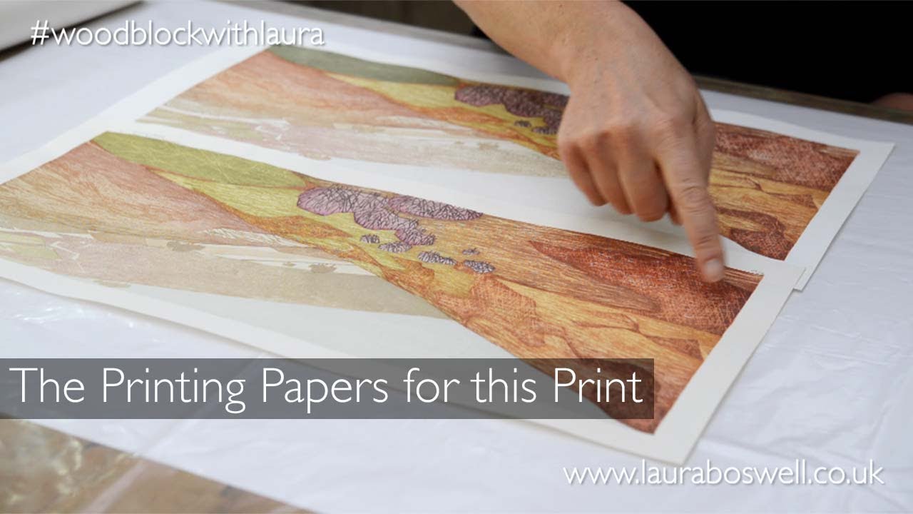 Japanese Woodblock With Laura Episode 15 - Japanese washi papers for ...