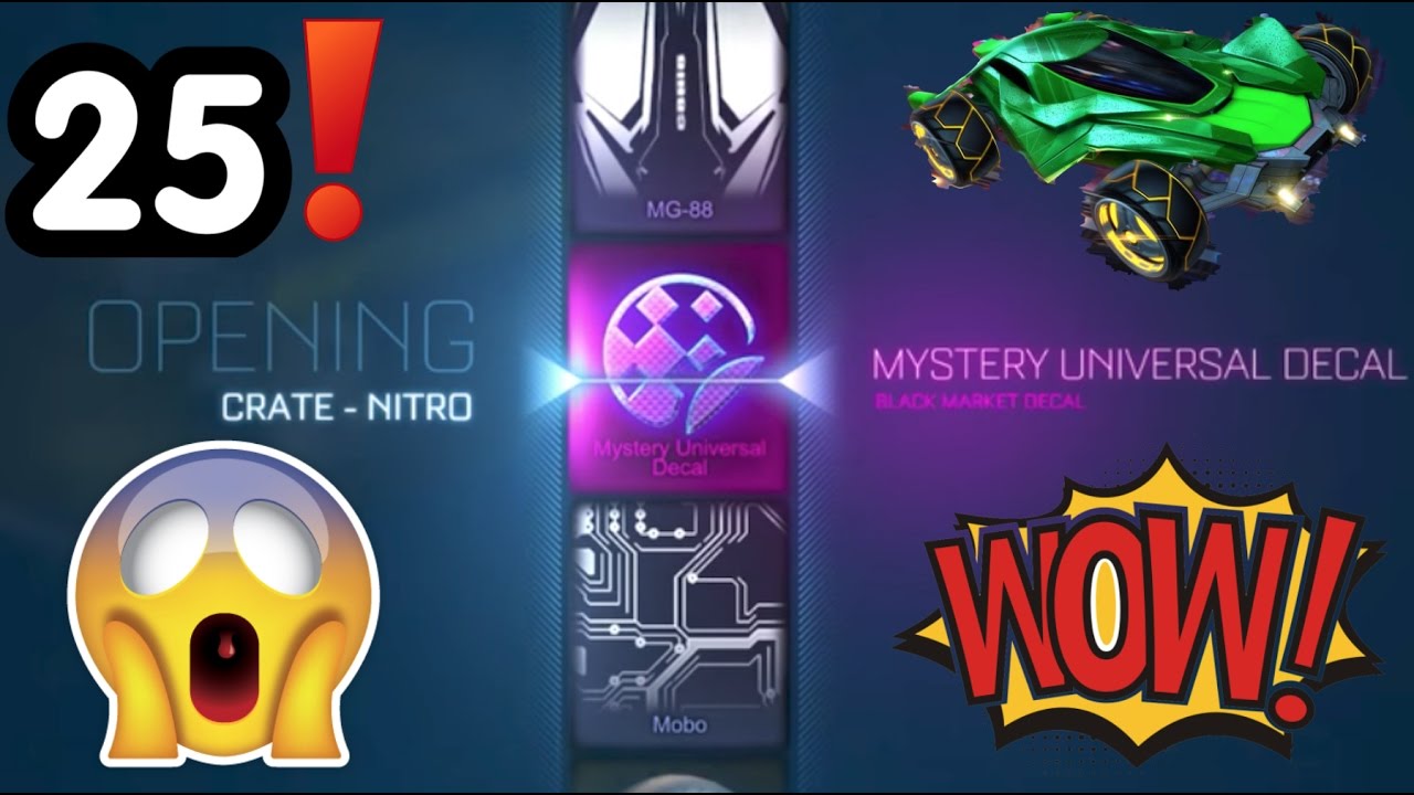 25 NITRO CRATE OPENING!!! NEW MYSTERY DECAL?!?!? MANTIS!! || ROCKET ...