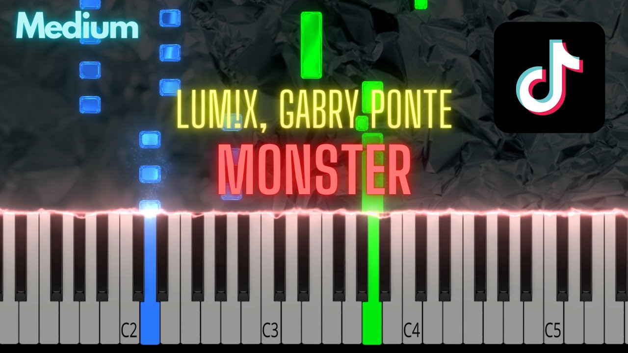 LUM!X, Gabry Ponte - Monster | Piano Tutorial (medium) - YouTube