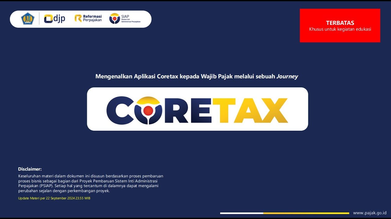 COR TAX (Pokok perubahan pada Aplikasi COR TAX) - YouTube