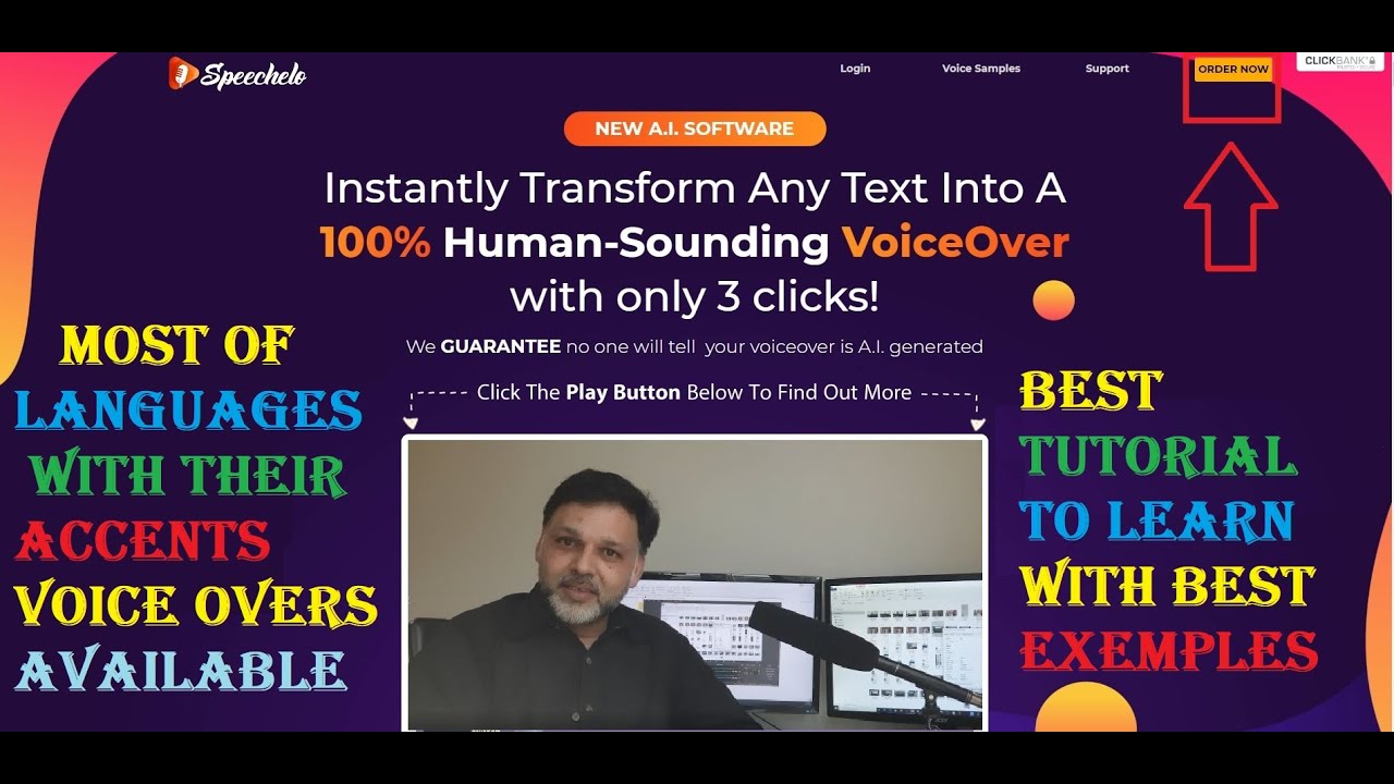Speech hello tutorial BEST ever voice over software operate test ...