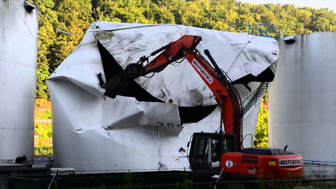 Freedom Industries Tank Demolition - YouTube