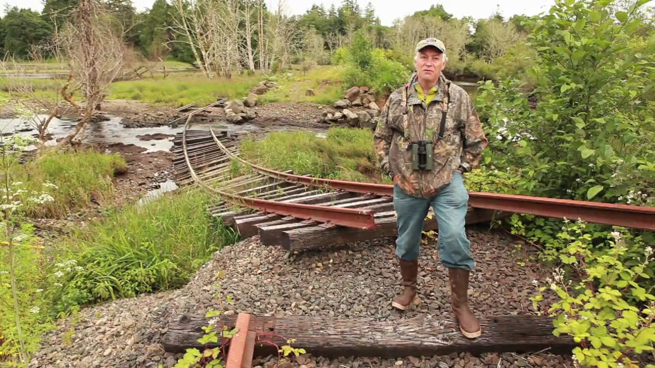 Railroad Grade Repair Project at Warren Slough - YouTube