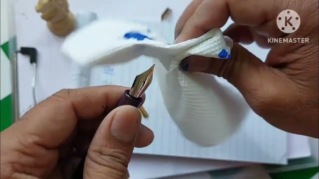 Changing Fountian pen nib to Flex Nib - YouTube