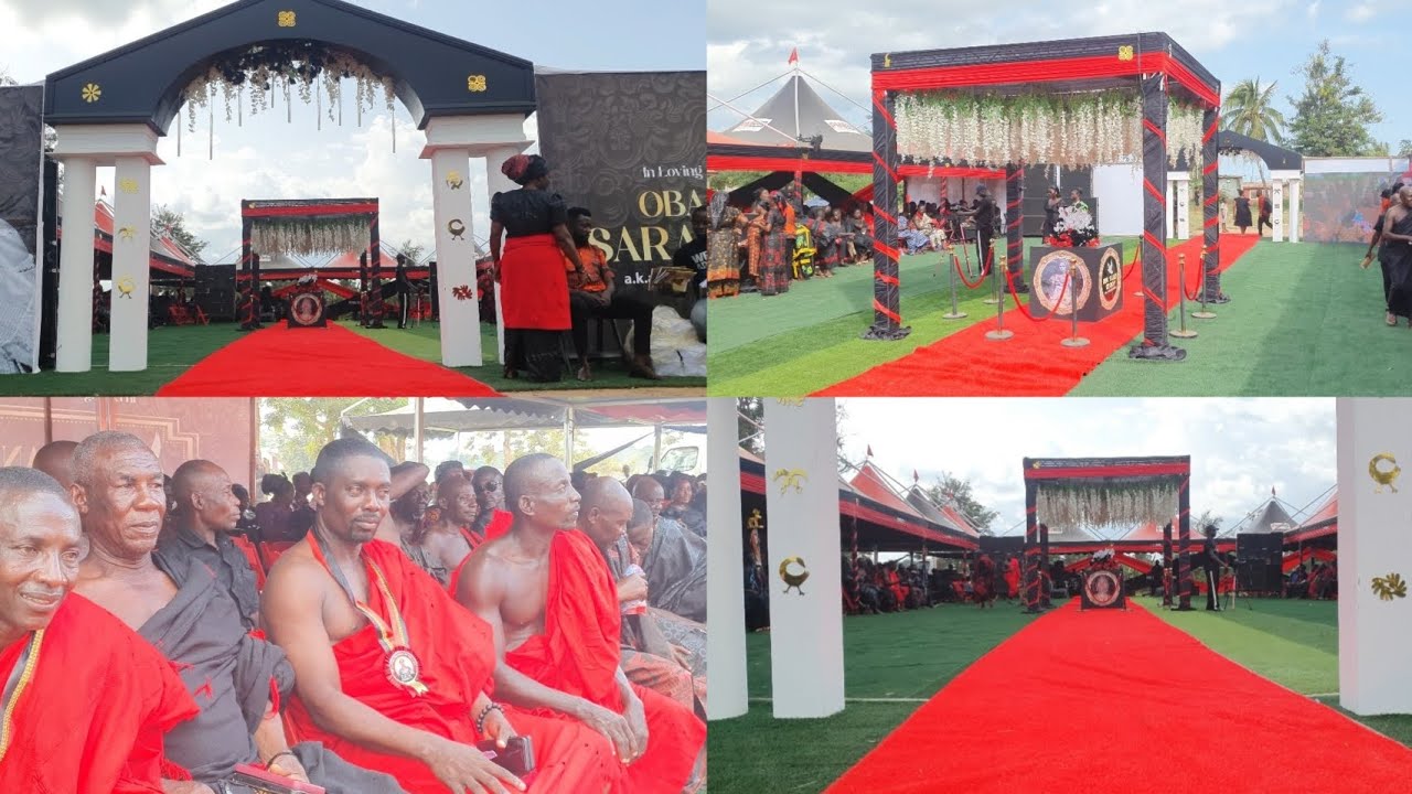 The final funeral rites of Obaapanin Sarah Odoom at Babinso Ajumako ...