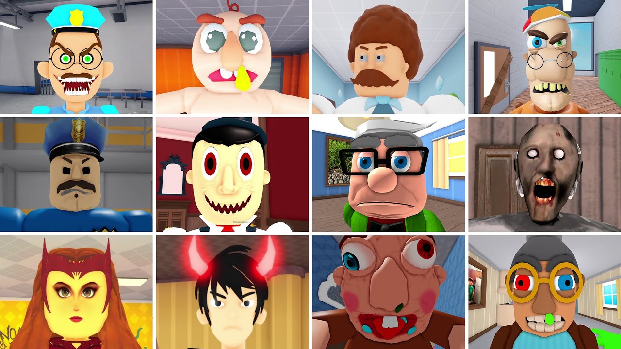 JUMPSCARE AND BOSS FIGHT OF ALL TEAMWORK SCARY OBBY TEAM SCHOOL ...