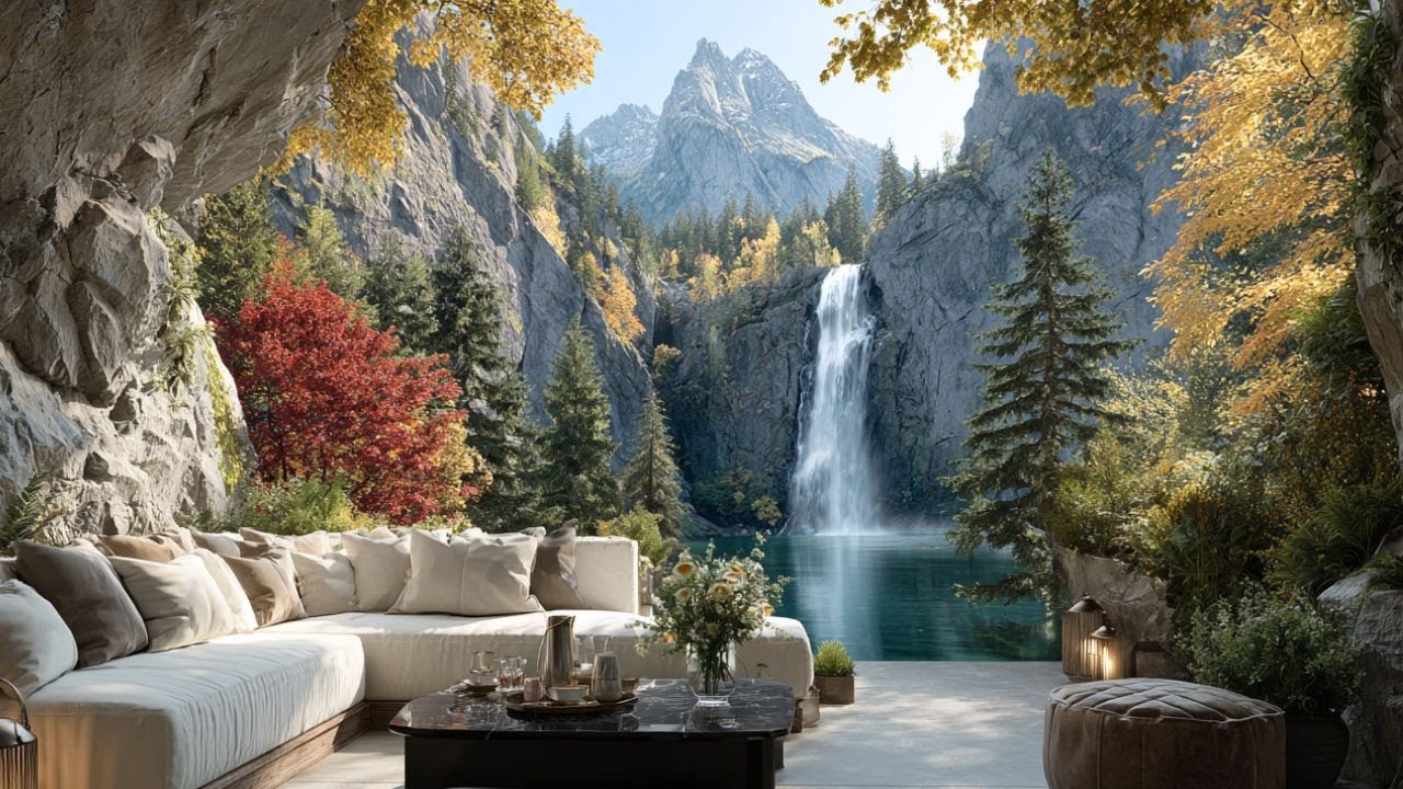 Whispering Falls Retreat | Waterfall & Birdsong Sounds for Sleep ...