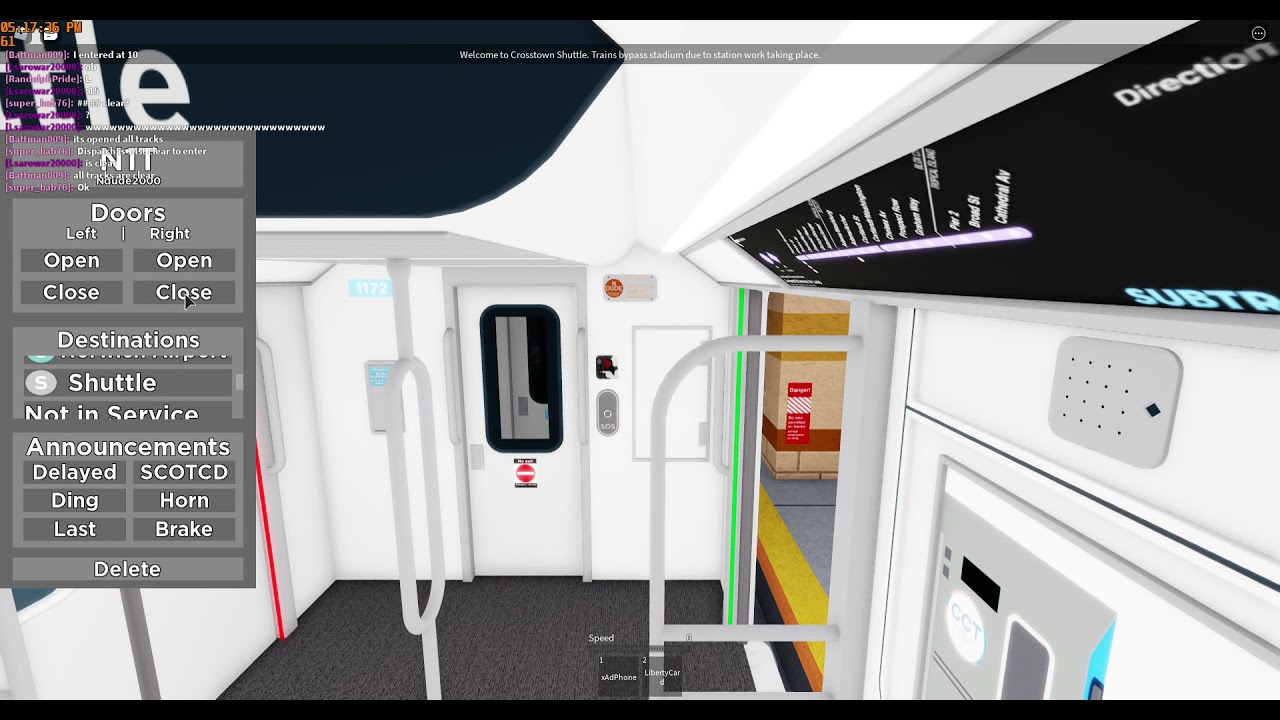 [ROBLOX] Operating a N1T Shuttle train in SubTransport's RCS. - YouTube