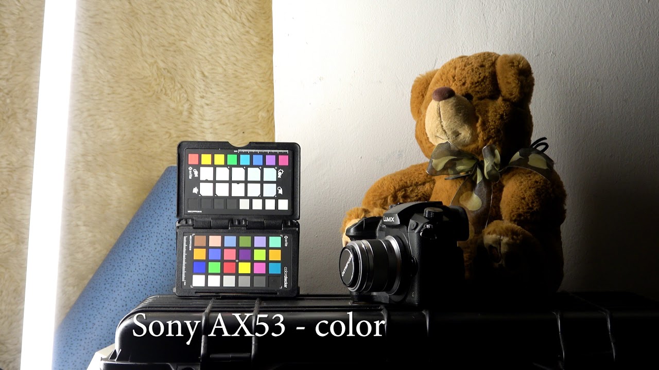 Sony AX53 vs Panasonic GH5 Vlog L Color Match test - YouTube