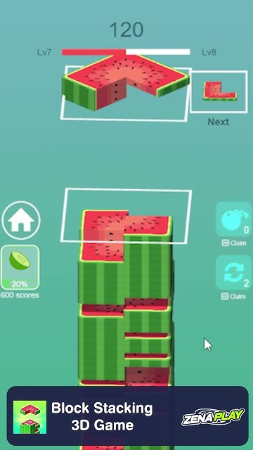 BLOCK STACKING 3D GAME #shorts #free #html5 #gameplay - YouTube
