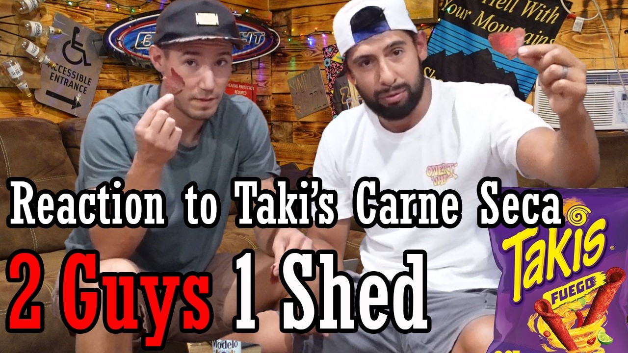 Reaction to Taki's Carne Seca | 2 Guys 1 Shed Comedy #takis #carneseca ...