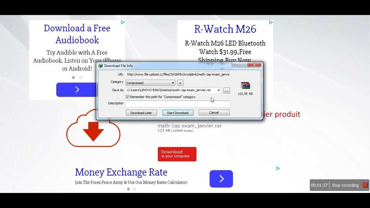 شرح كيفية التحميل من file-upload.cc - YouTube