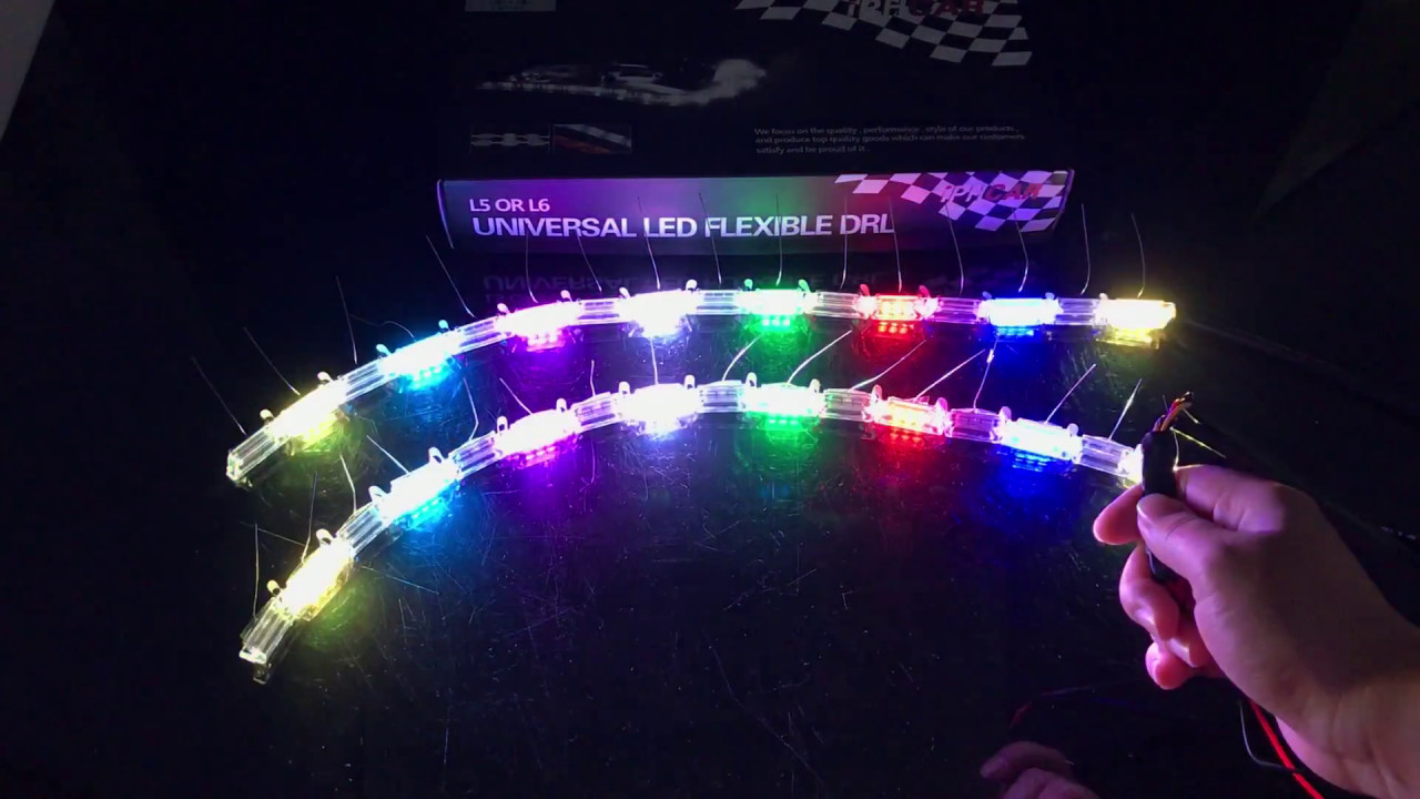 IPHCAR LED RGB Daytime Running Light -- controlled by remote control ...