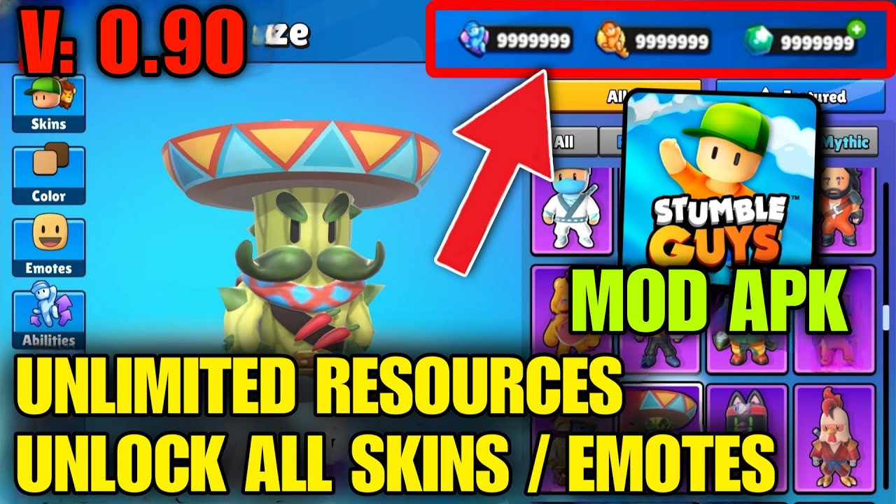 Stumble Guys Mod Apk (Latest Version) | Unlimited Gems, All Skins ...