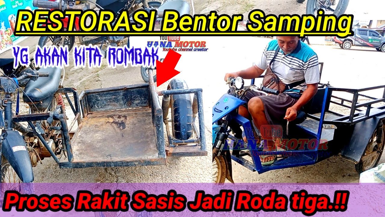 Total rombak habis jadi becak roda 3 - YouTube