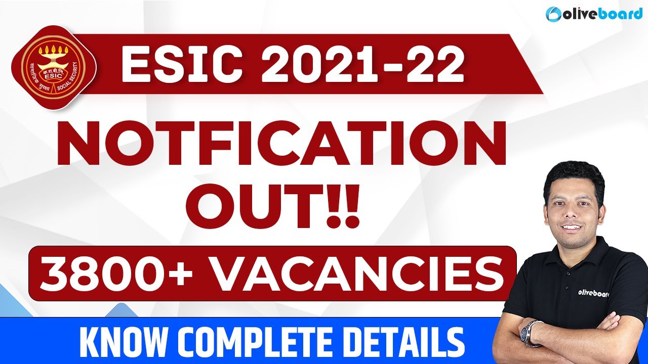 ESIC Recruitment 2021 2021-22 | 3800+ Vacancy | ESIC UDC, Steno, MTS ...
