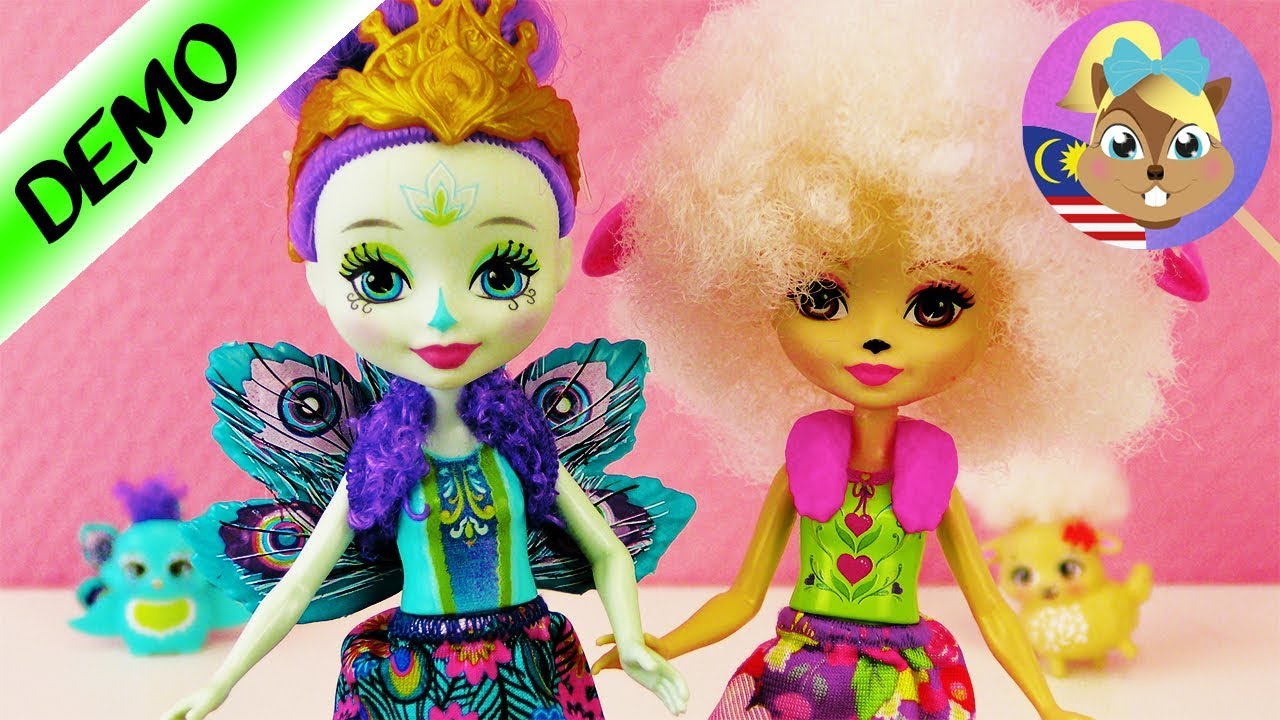 2 X PATUNG ENCHANTIMALS | Patter Peacock & Lorna Lamb dengan kawan ...