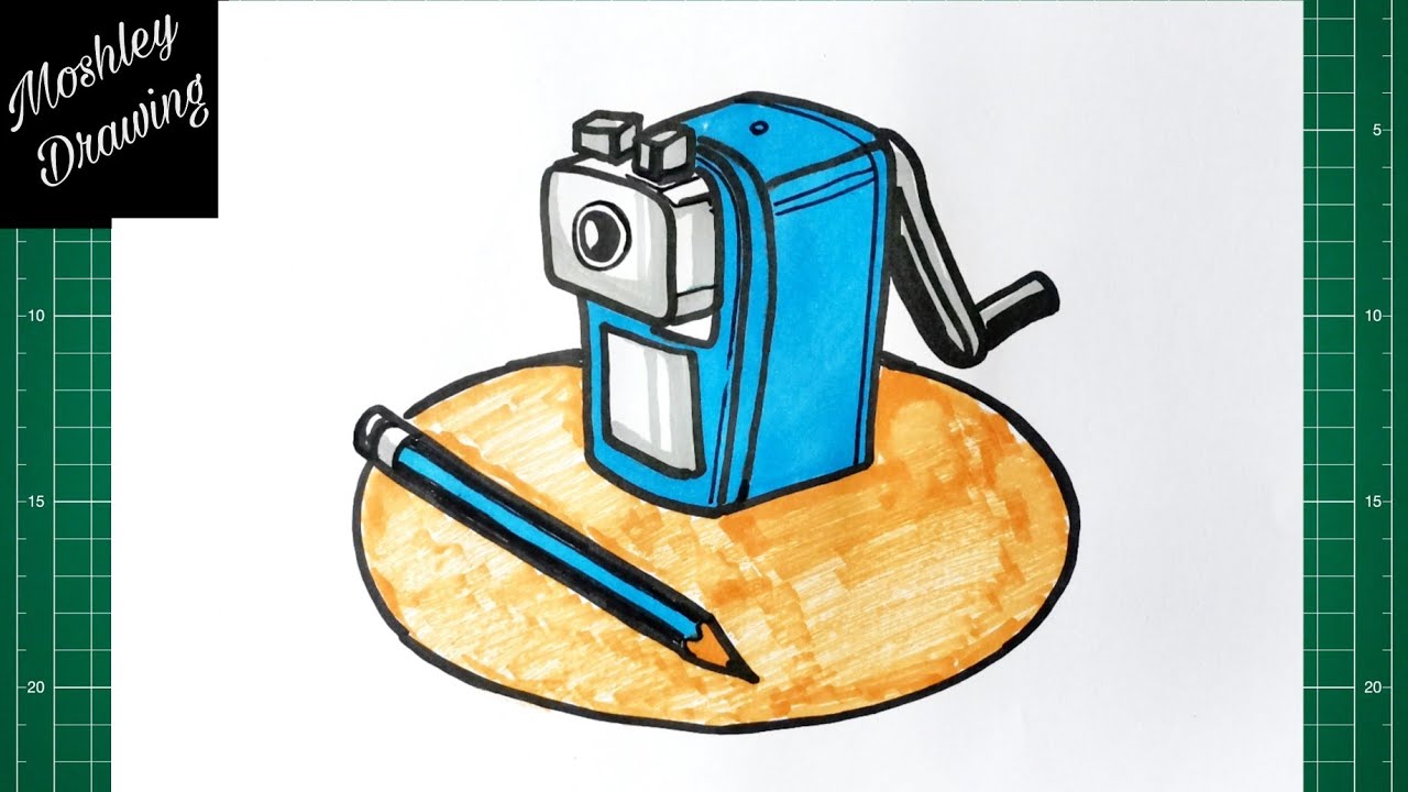 How to Draw a Pencil Sharpener Step by Step - YouTube