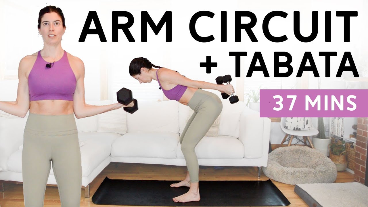 Arm Strength Circuit + Tabata: Biceps/Triceps/Shoulders (37 Min Class ...