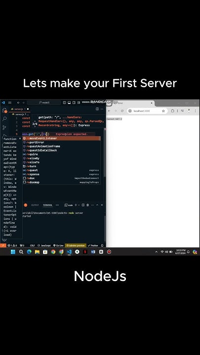 Lets make your First Server using node and express - YouTube