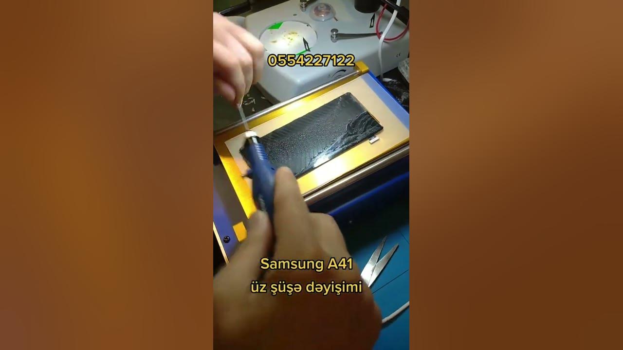 Telefon ustasi Samsung A41 uz şüşə dəyişimi - YouTube