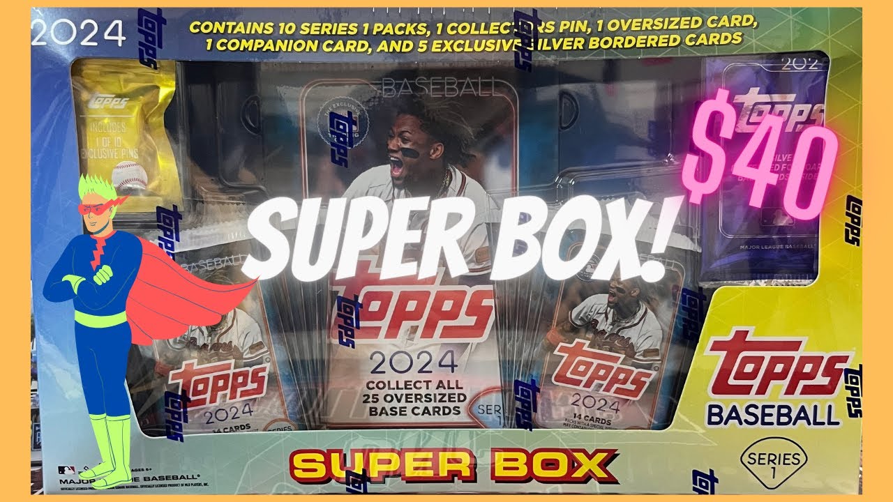 Super Box ⚾️ 2024 Topps Series 1 Baseball ** 10 Packs + 1 Exclusive ...