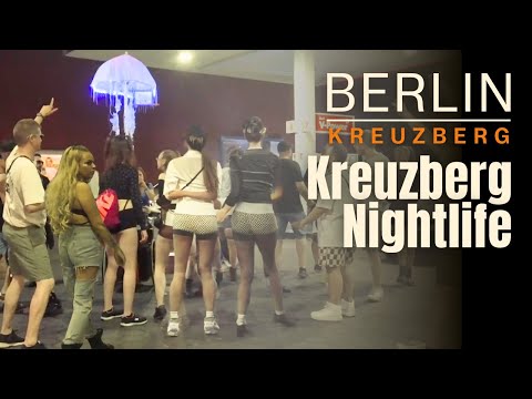 Berlin Kreuzberg Nightlife | Street Party at a Gas Station | Night Walk | 4K