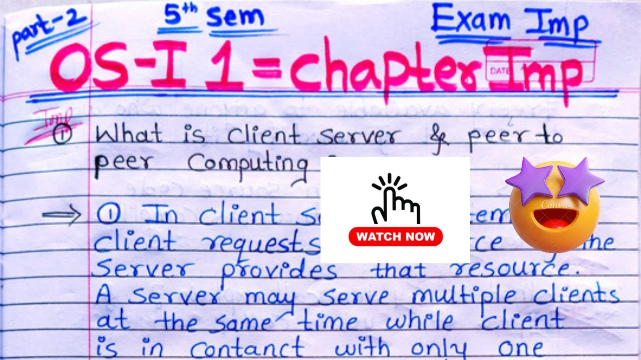 tybsc sem 5 operating system 1st chapter Imp 🥳🤯🔥 questions part 2/sppu ...