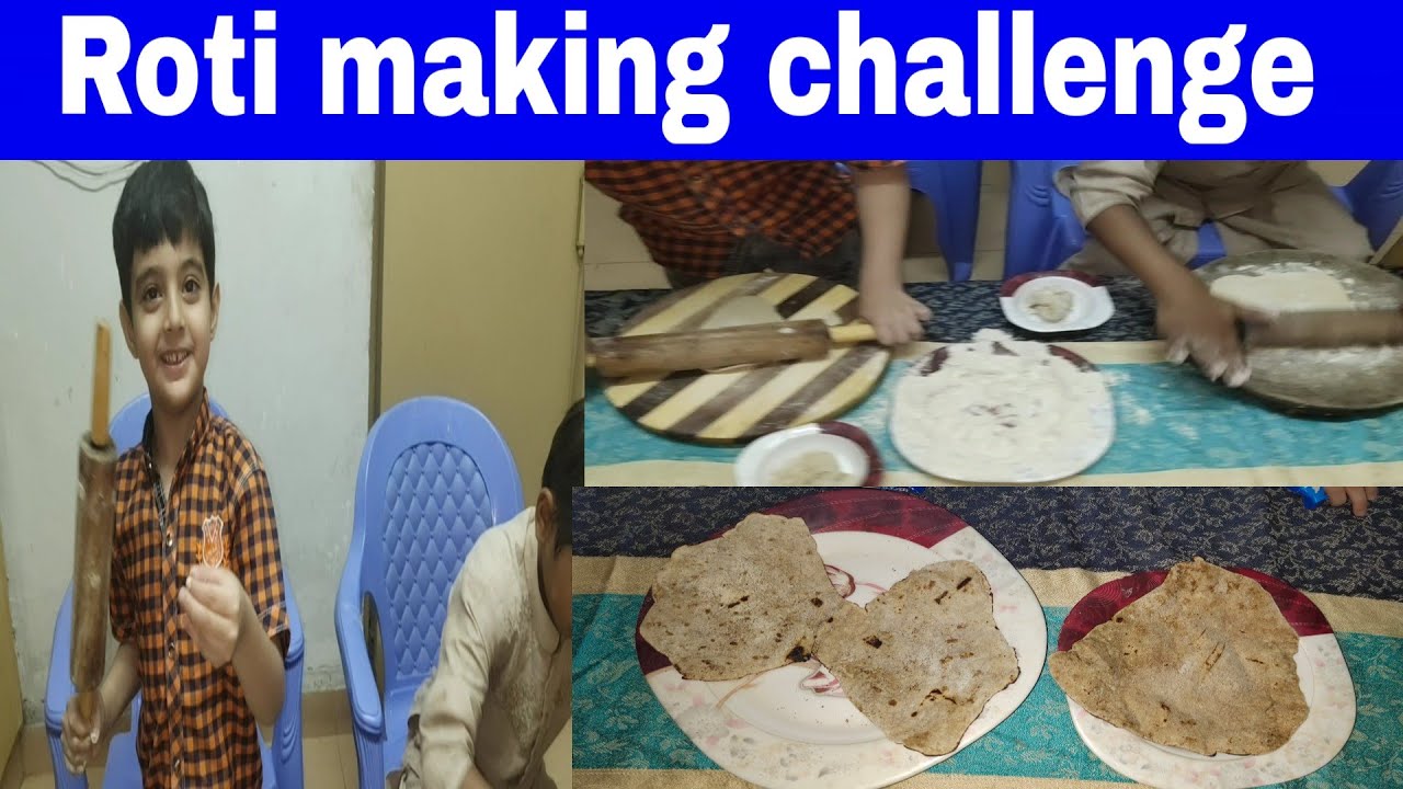 Roti making challenge||Kids fun activites - YouTube