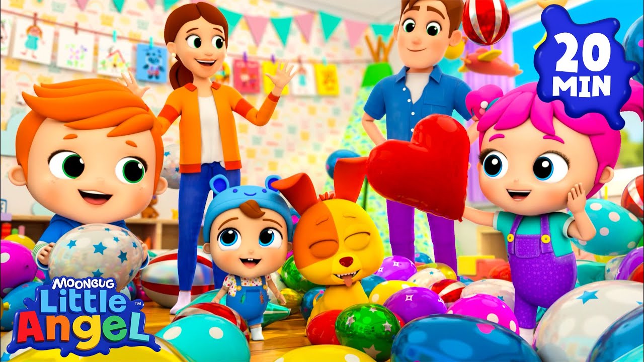 Colorful Balloons Everywhere | Nursery Rhymes for kids - Little Angel ...