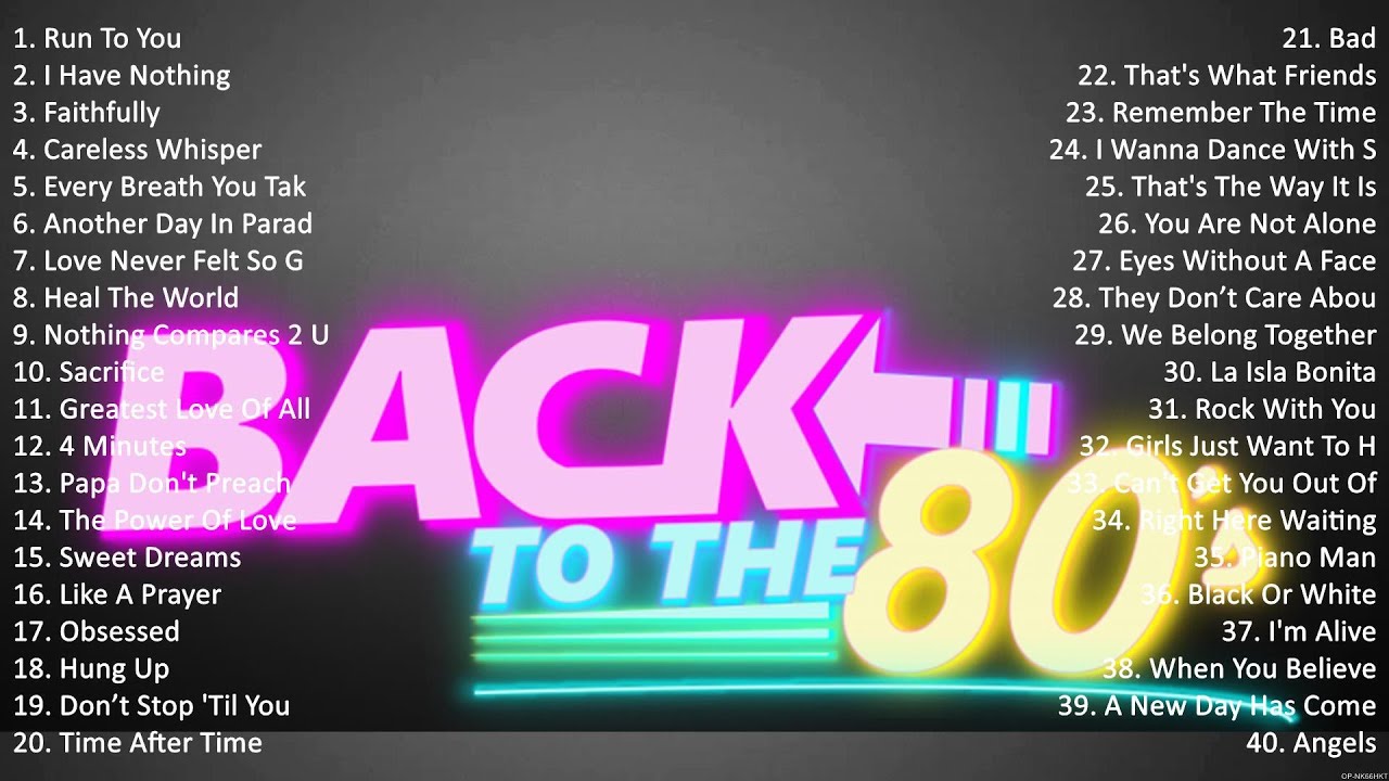 Non Stop Medley Songs 80's Playlist Janet Jackson, Whitney Houston ...