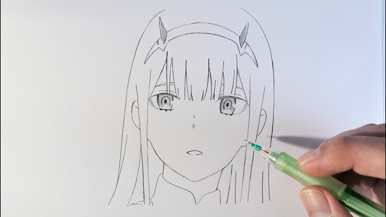 How to draw Zero Two - YouTube