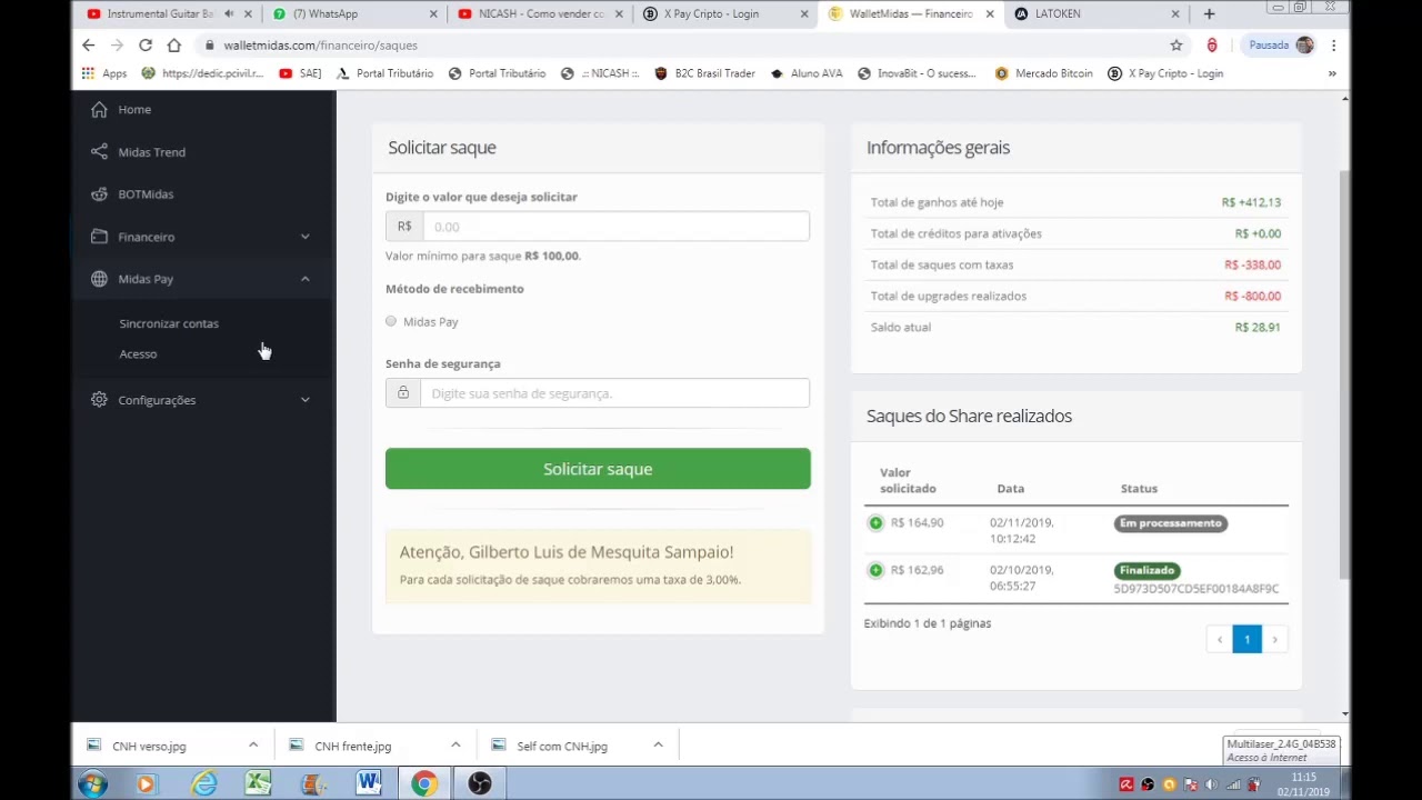Como entender a Midas Pay passo a passo - 02/11/2019 - YouTube
