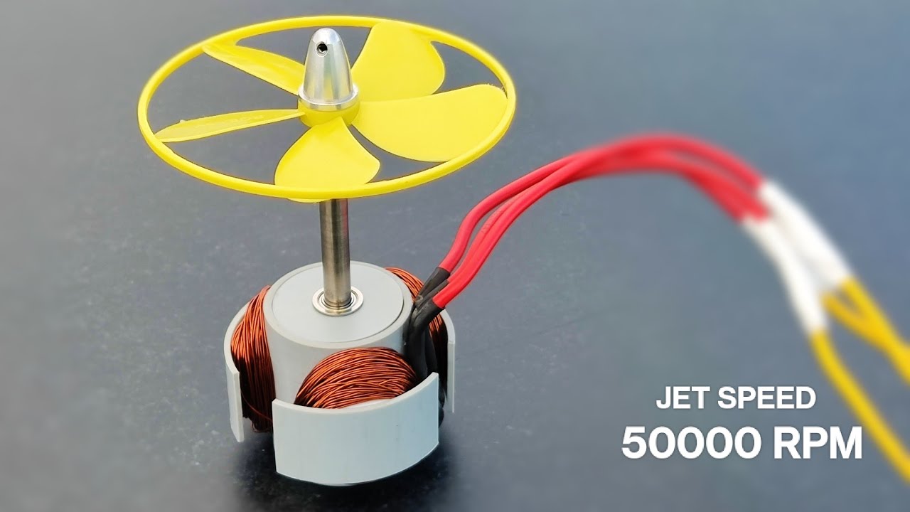 Making Jet Speed 50000RPM BLDC Motor Using PVC Pipe - YouTube