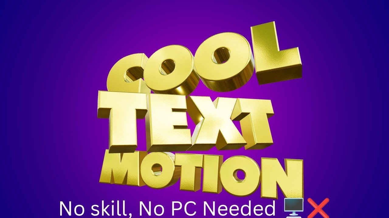 How to Create 3D Text Motion on Mobile | How to make 3d text animation ...