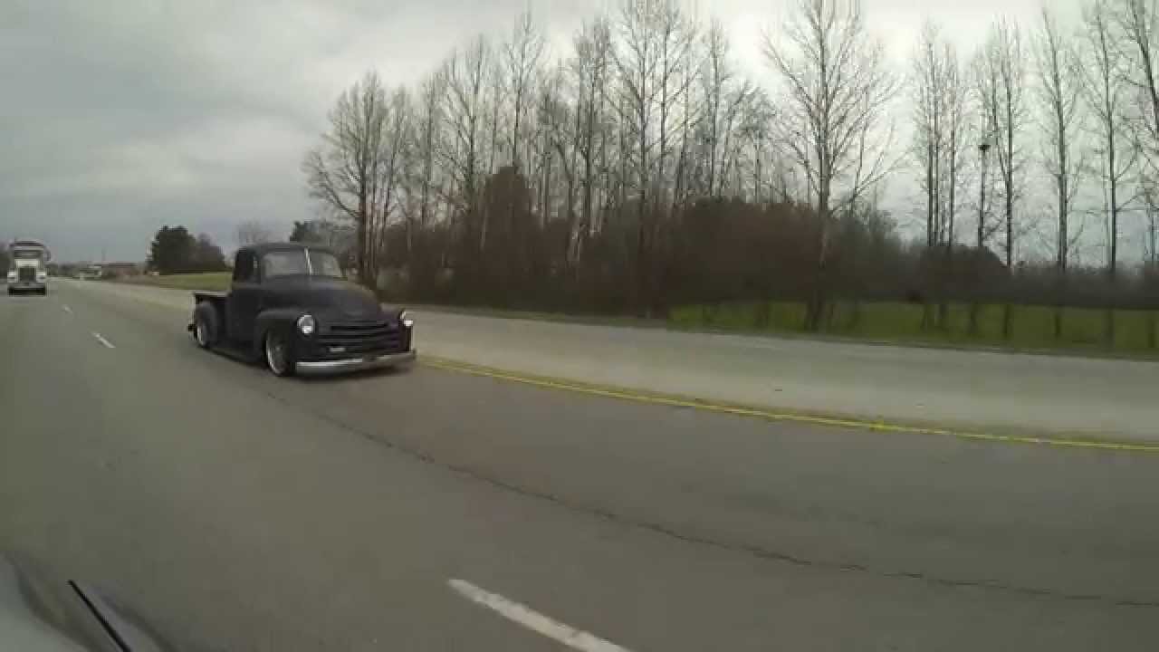 Smittys Speed Shop 48 Chevy Cummins Diesel Swapped Bagged Truck rolling ...