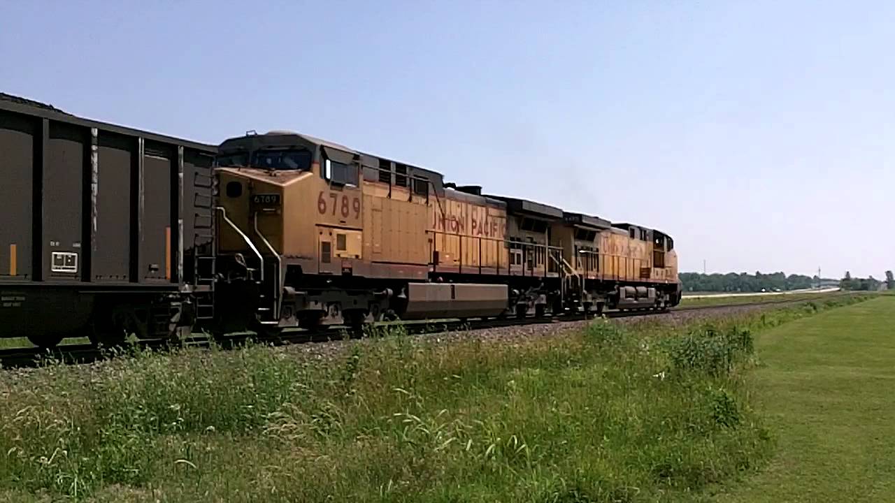 UP Coal Train Adair, Oklahoma - YouTube