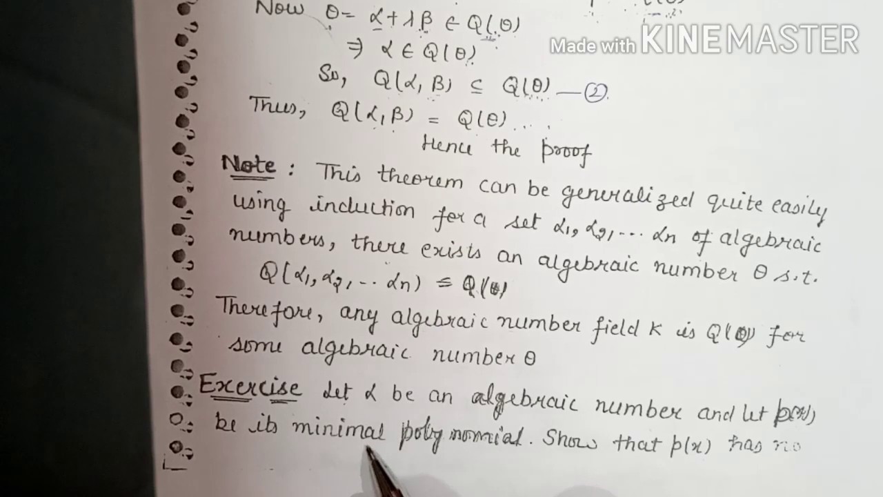 Lecture 5- #Algebraic number fields, #theorems on minimal polynomial of ...