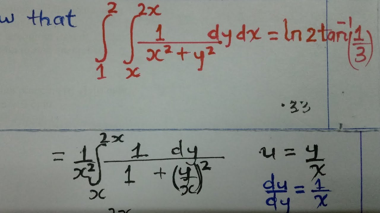 Prove Double Integral is Equal to......... - YouTube